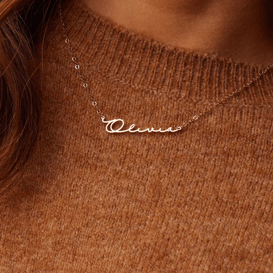 Gorgeous Personalised Cursive Name Necklace – Jewelry Designed With Love
